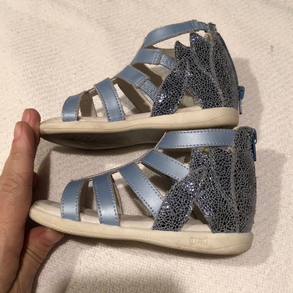 Umi | Shoes | Umi Gladiator Sandal Blue Metallic Worn 2x | Poshmark